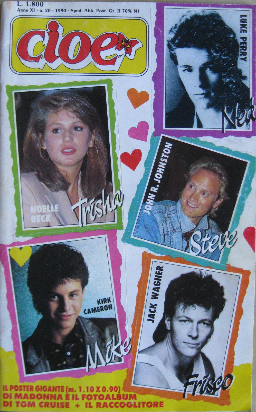 Le migliori copertine di Cioè degli anni Novanta e Ottanta